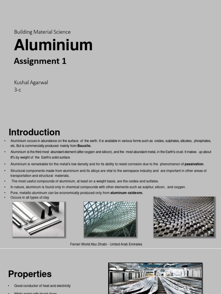Aluminium As Building Material | PDF | Aluminium | Aluminium Oxide