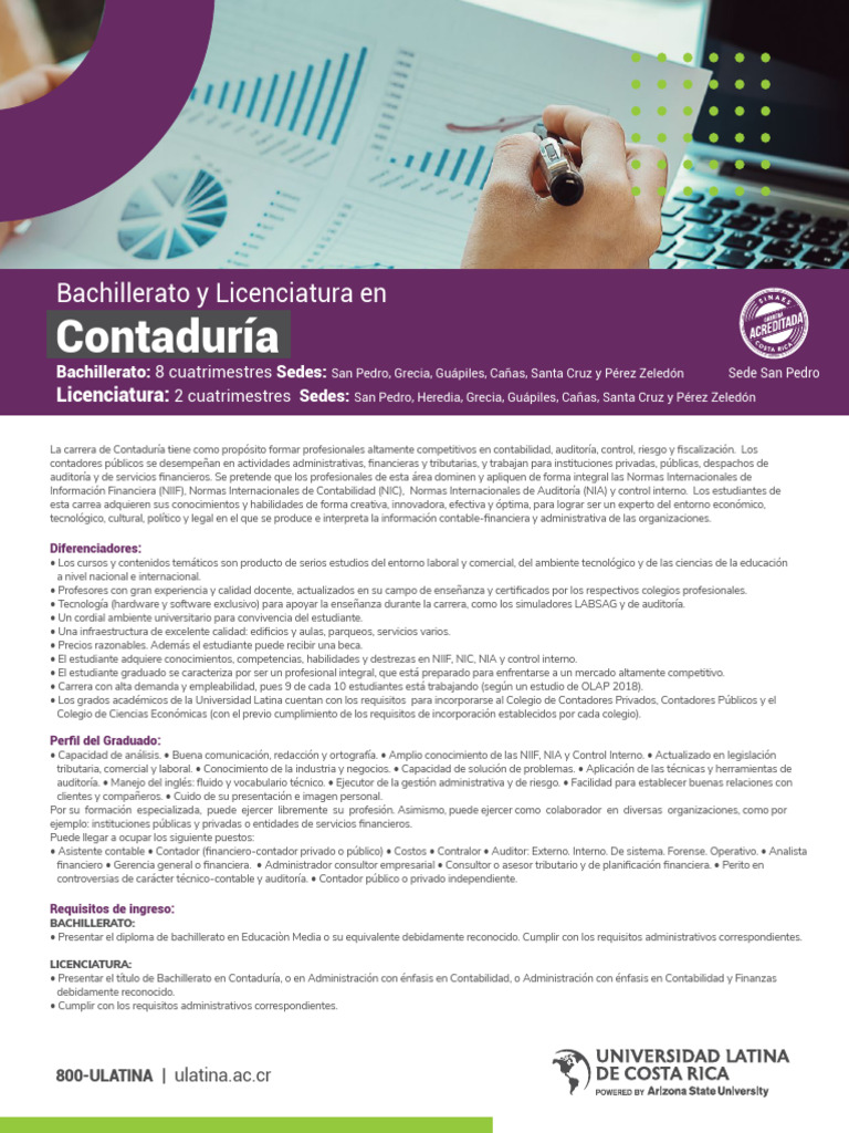 Plan Bach Lic Contaduria Publica-Web | PDF | Contador | Auditoría