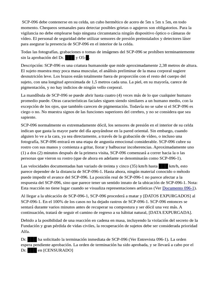 SCP 986 | PDF | Historia