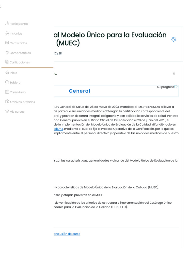 Introducción al MUEC: Evaluación de Calidad | PDF | Evaluación