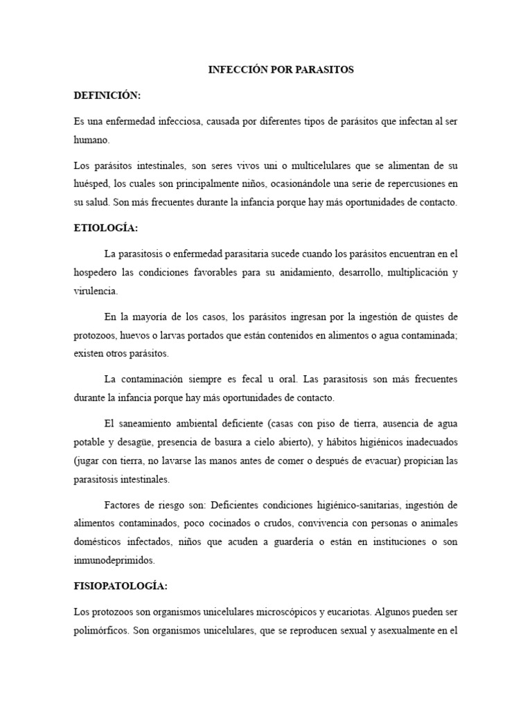 Parasitosis | PDF | Diarrea | Heces