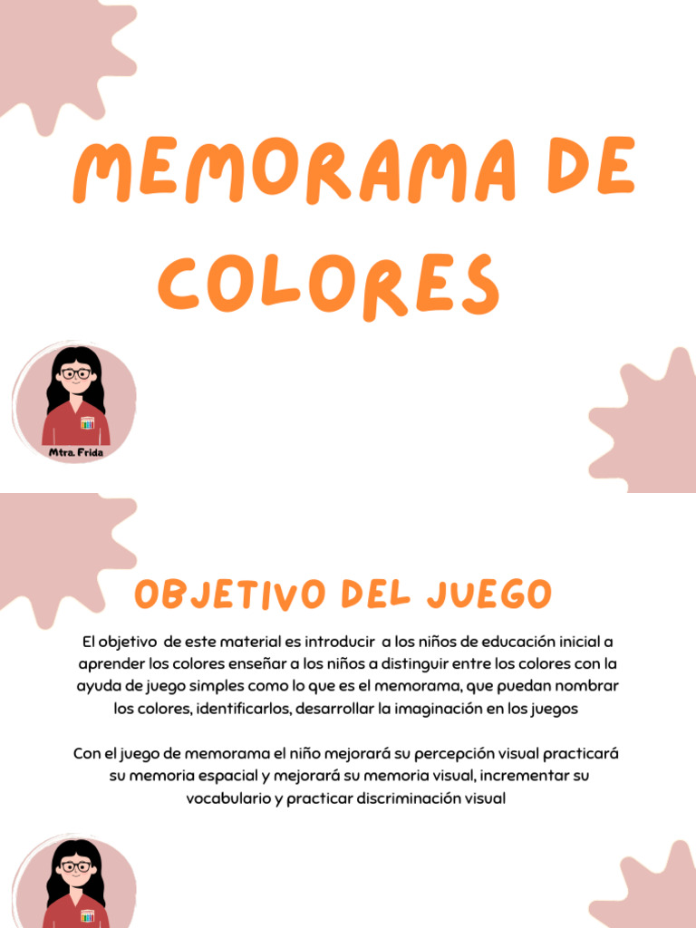 Memorama de Colores para Niños | PDF | Arte | Relaciones personales ...