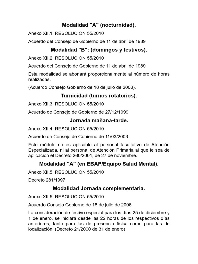 Modalidades de Complementos | PDF