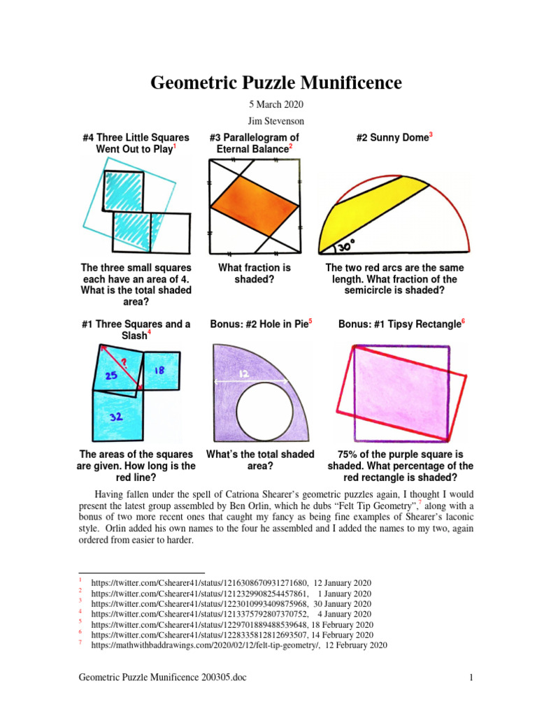 Geometric-problem | PDF | Triangle | Area