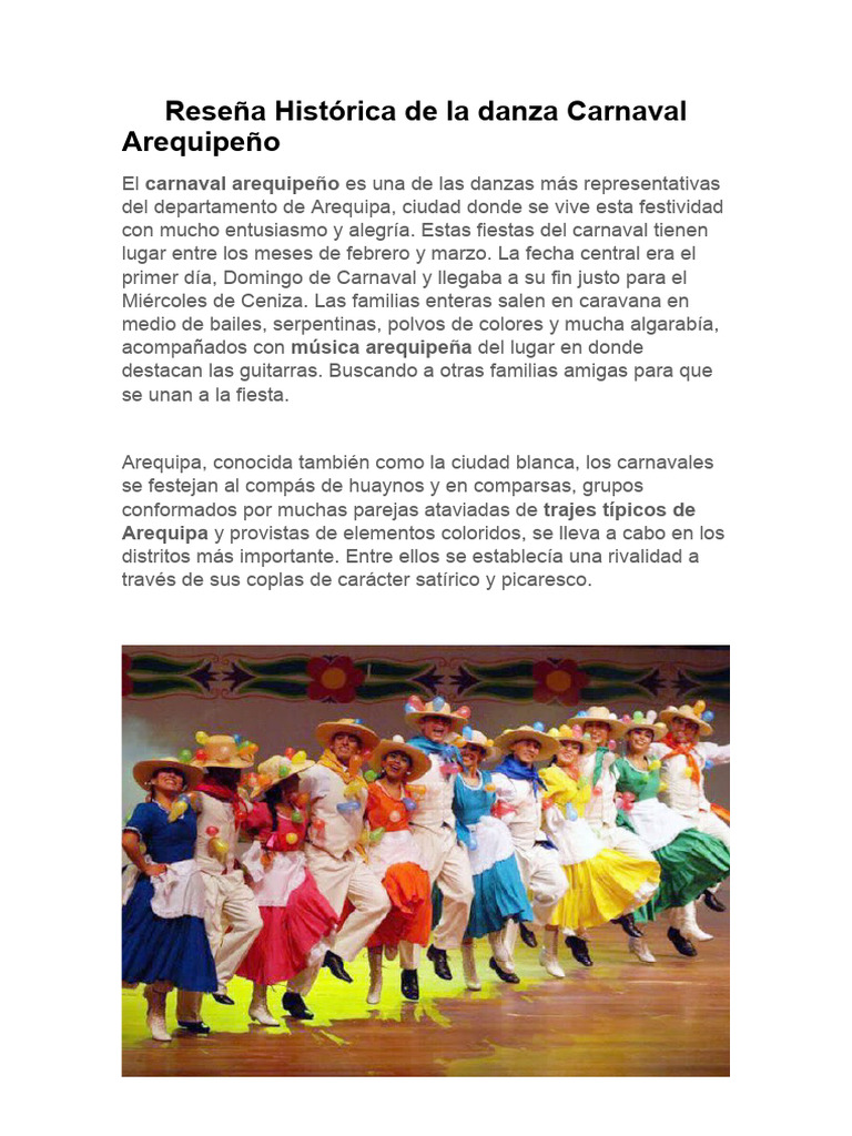 Reseña del Carnaval Arequipeño | PDF