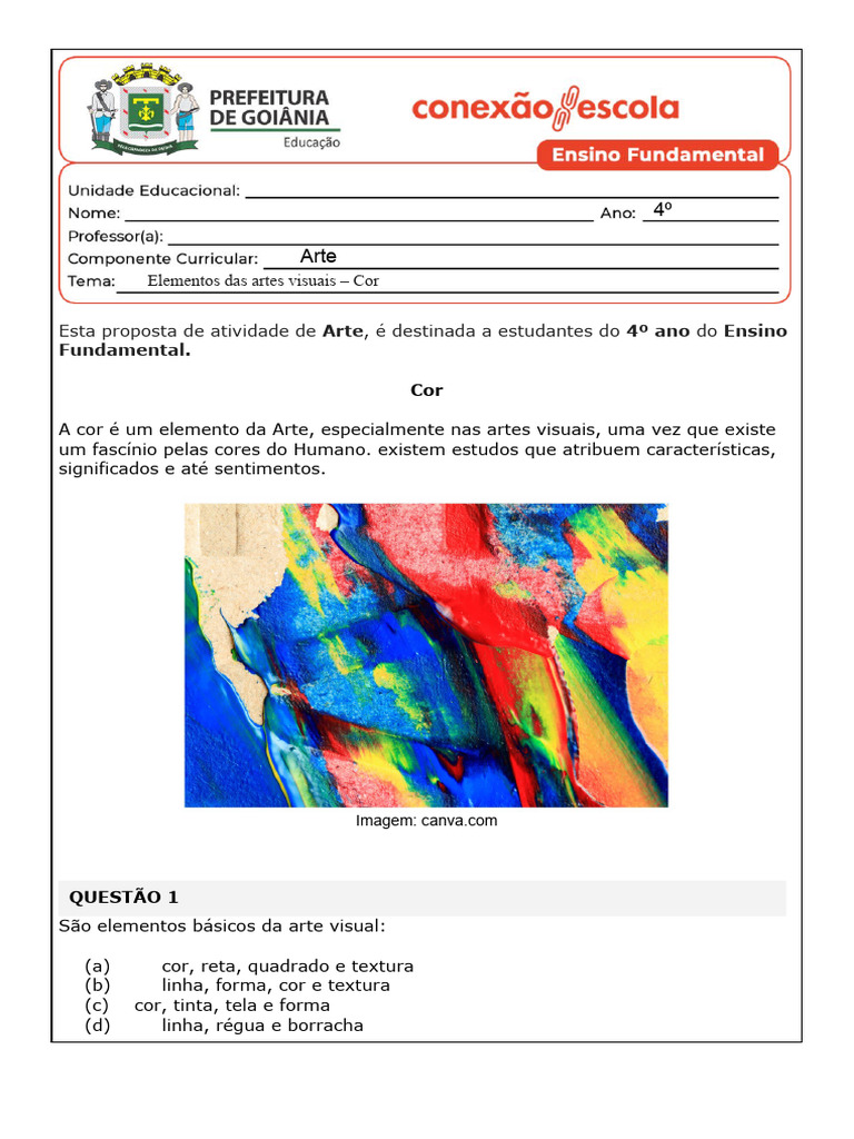 01 Alula - Arte - Cor - Elementos Das Artes Visuais - Cor | Download ...
