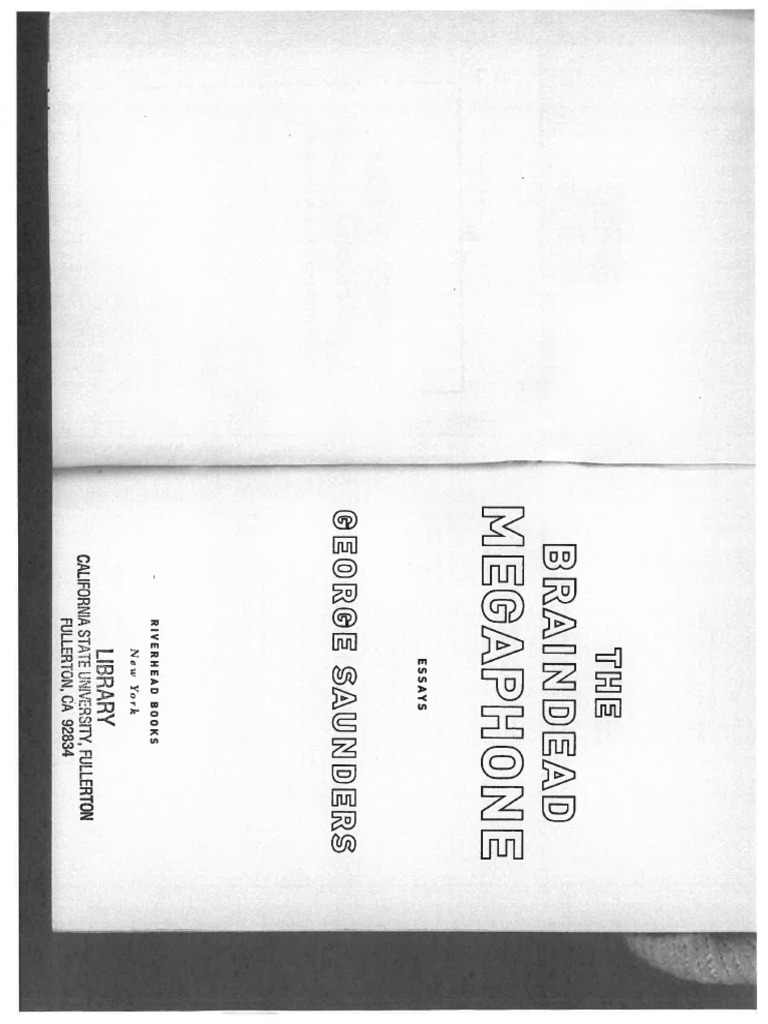 Saunders The Braindead Megaphone | PDF