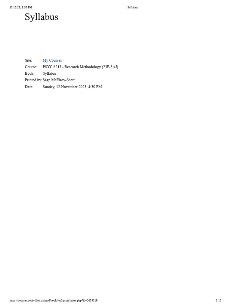 RM Syllabus | Download Free PDF | Libraries | Psychotherapy