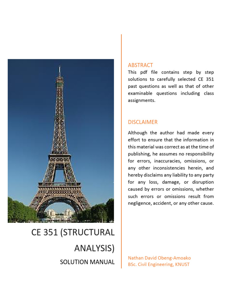 Ce 351 Solution Manual | PDF | Algorithms | Mechanical Engineering