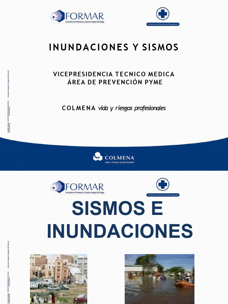 Presentacion Inundaciones y Sismos | PDF | Inundar | Temblores