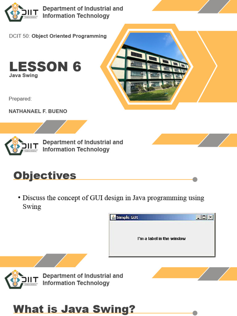 Lesson 6 Diit Ppt Dcit 50 Oop Pdf Systems Engineering Computer 6668