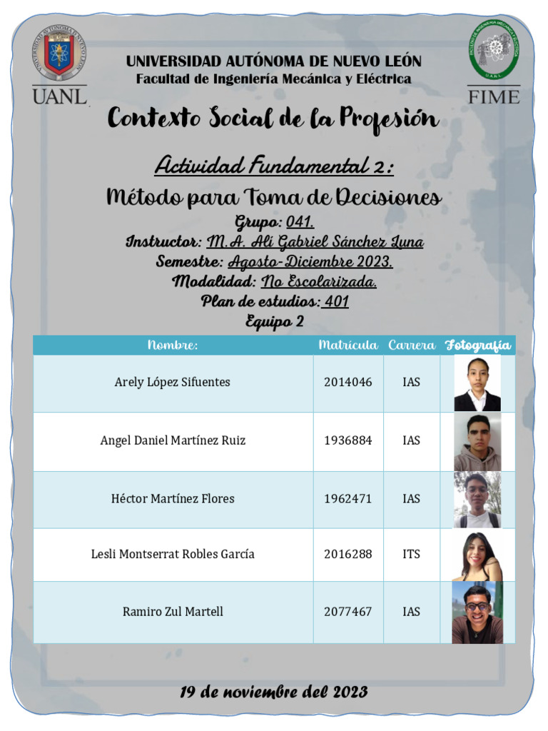 AF2 Metodo para Toma de Decisiones | PDF | Análisis FODA | Toma de decisiones