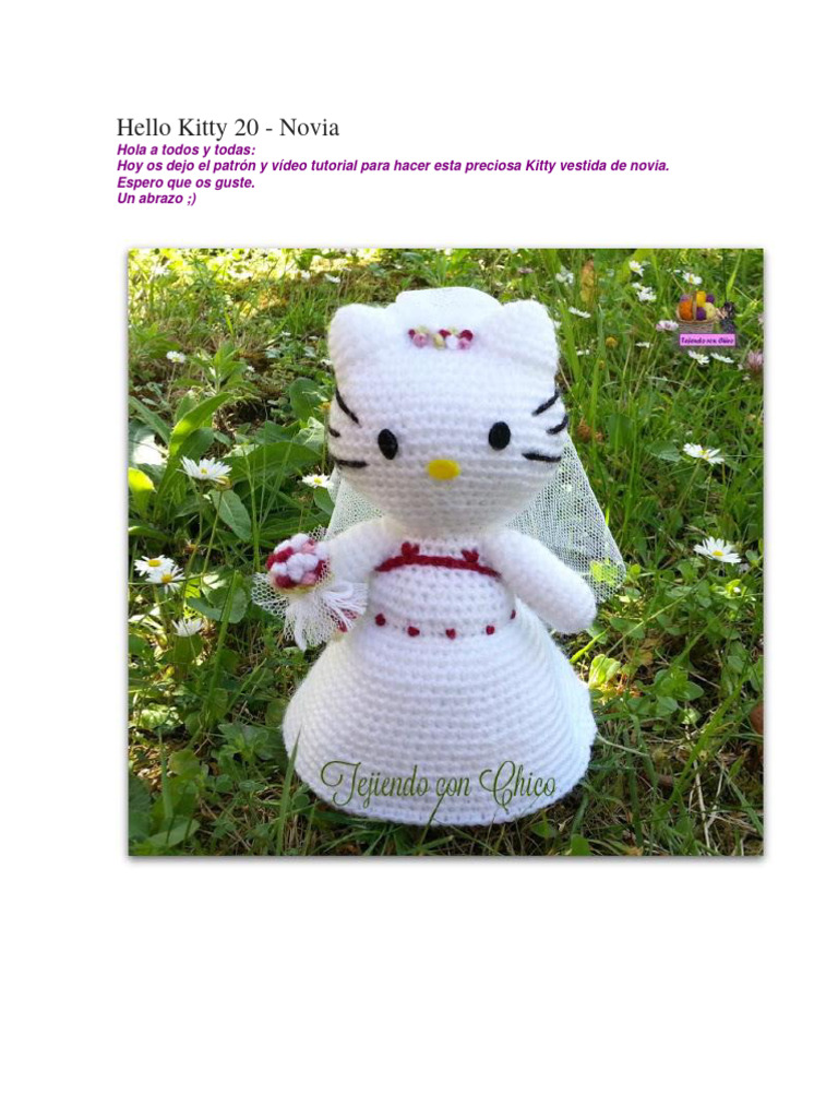 Hello Kitty Novia | PDF | Tejidos Figurados | Tejer