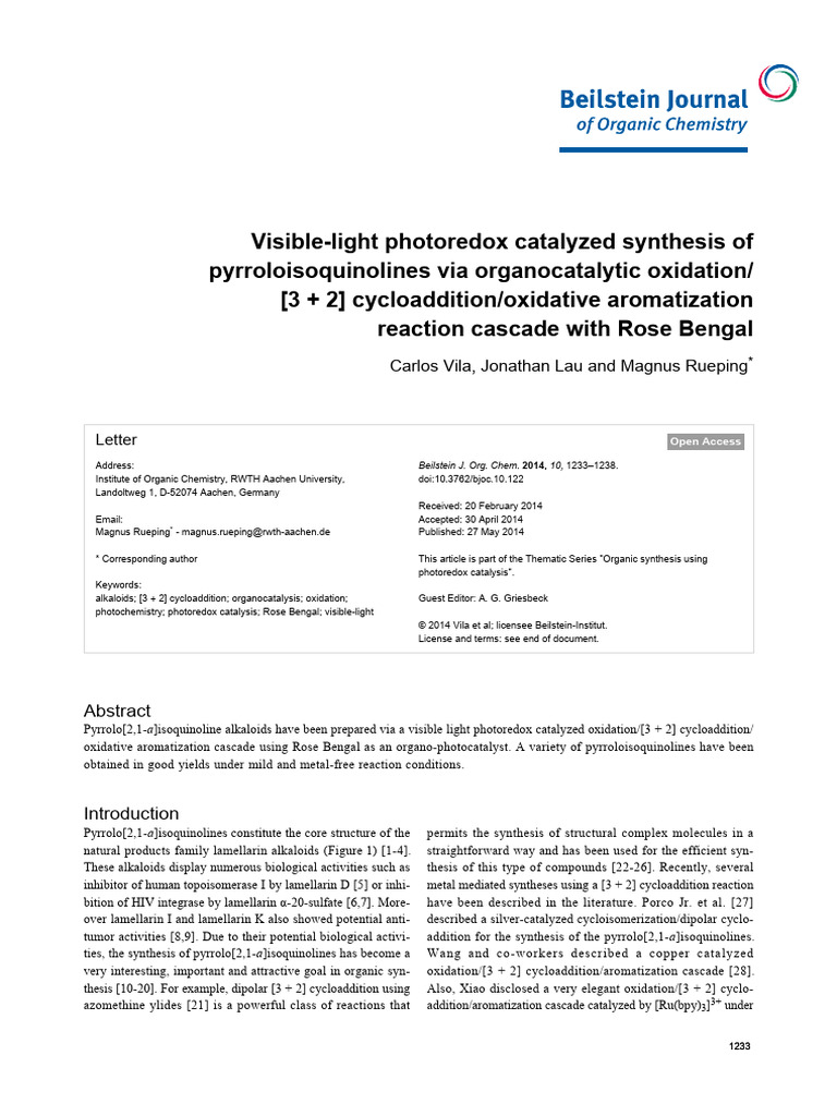 Visible-Light Catalysis for Chemists | PDF | Chemical Reactions | Catalysis