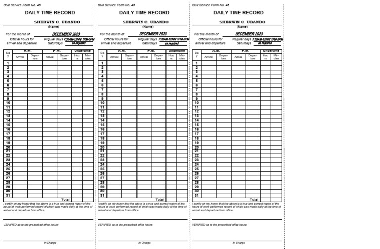 DTR DECEMBER 2023 With REMARKS | PDF