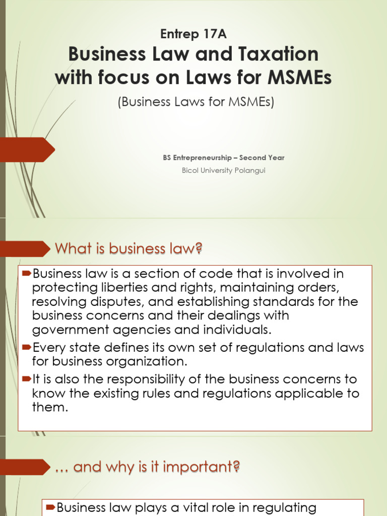 Lesson 1 Overview of Business Law | Download Free PDF | Business ...