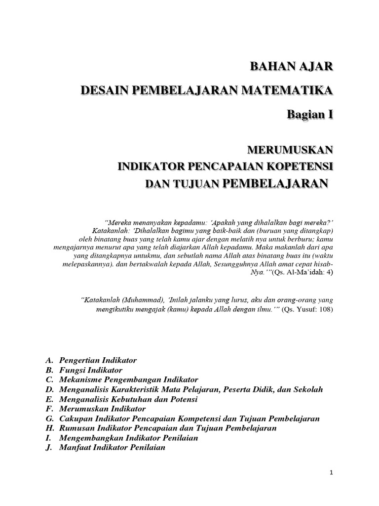 Indikator Pembelajaran | PDF | Karier & Perkembangan | Komputer