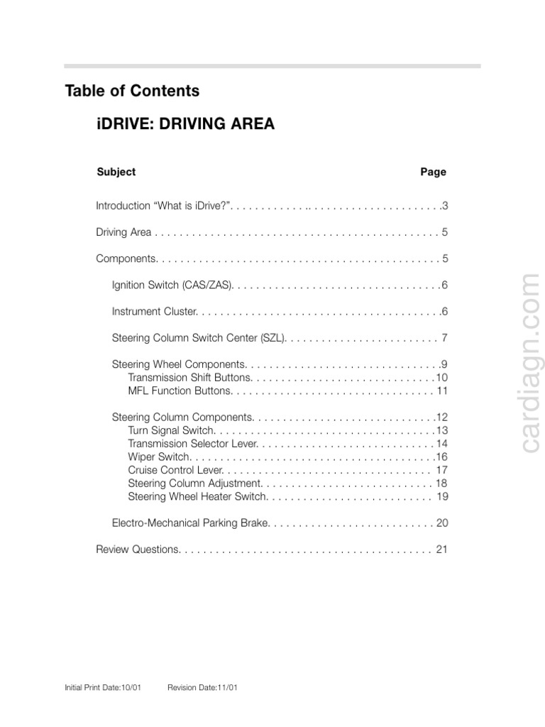 06 E65+IDrive+Driving+Area | PDF | Brake | Steering