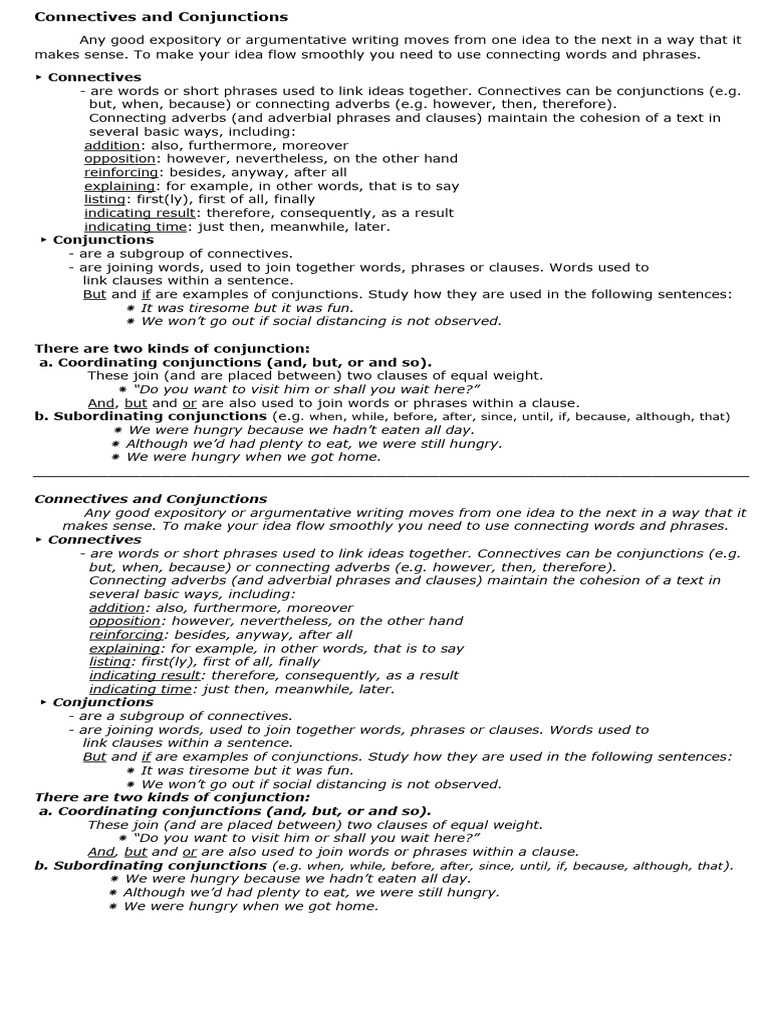 Connective s | PDF | Adverb | Clause
