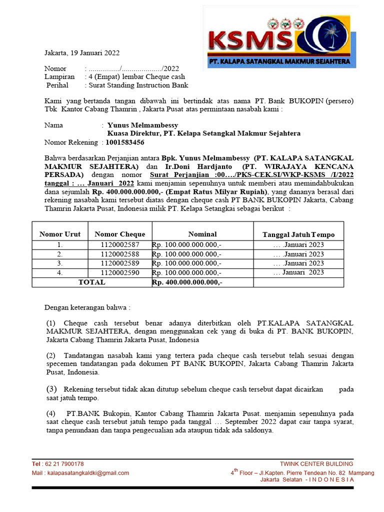 SI - KSMS - 400 M - (19 Januari 2022) Baru | PDF