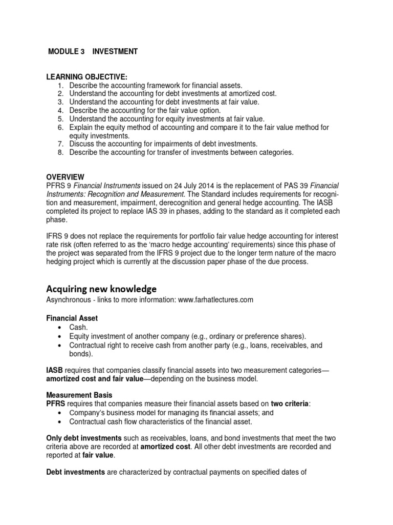 MODULE-3-INVESTMENT | PDF | Investing | Equity (Finance)
