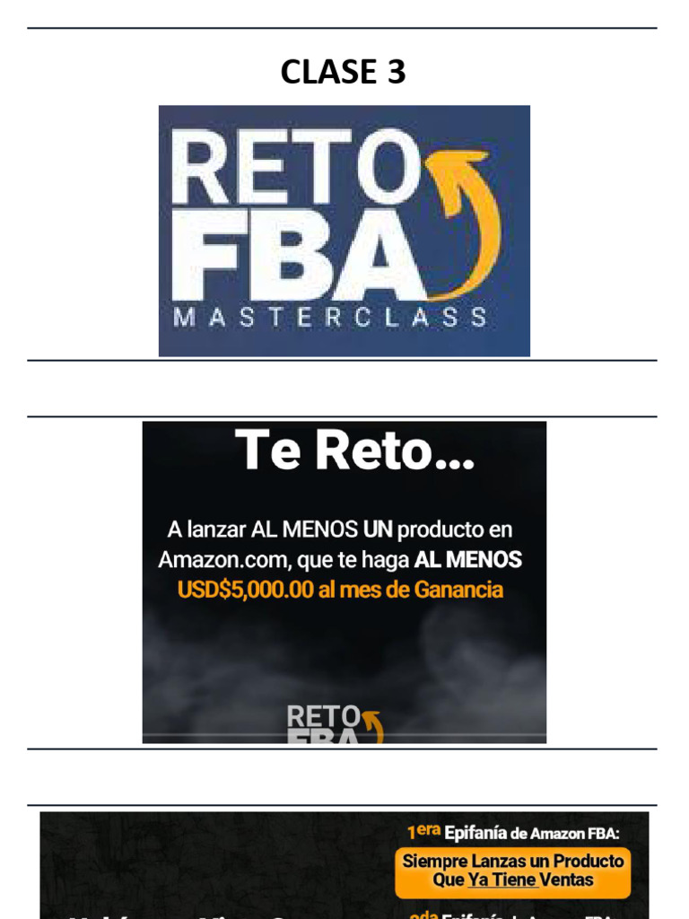 Reto FBA Master Class 3 | PDF | Marca | Economias