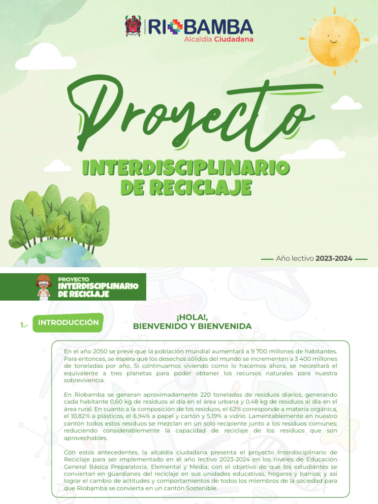 Proyecto_Reciclaje | PDF | Residuos | Reciclaje