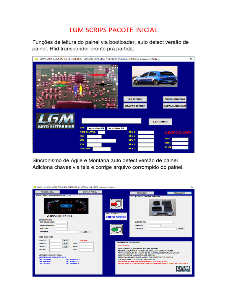 Scripts GM LGM Autoeletronica | PDF | Veículos | Indústria automobilística