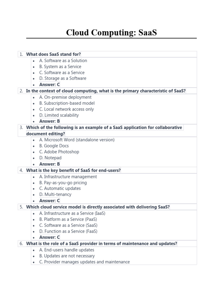 Saas Key Patteren | PDF | Software As A Service | Cloud Computing