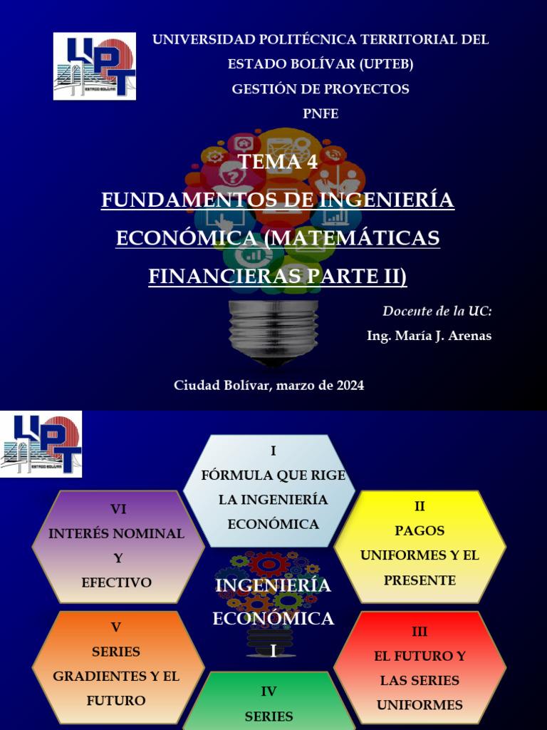 GP Tema 4. Fundamentos Básicos de Ingeniería Económica (Matemáticas Financieras Parte II) | PDF ...