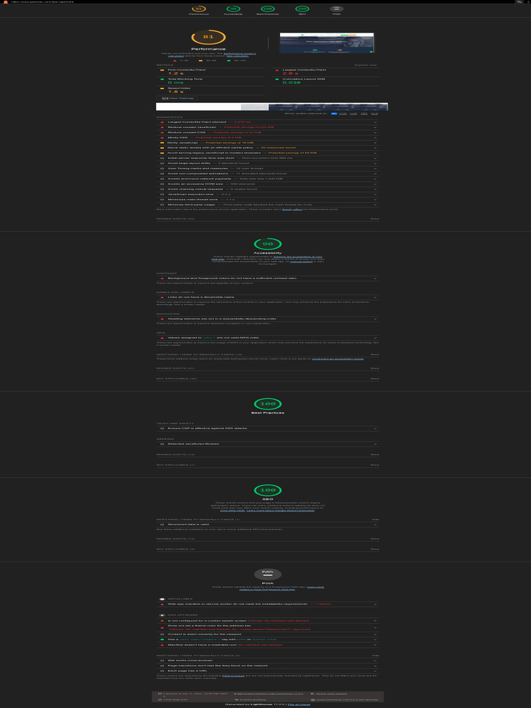 Lighthouse Report Viewer-Page-Example-Desktop | PDF