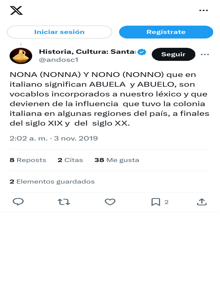 Historia, Cultura Santander Colombia y El Mundo en X @SandraErreGe NONA ...
