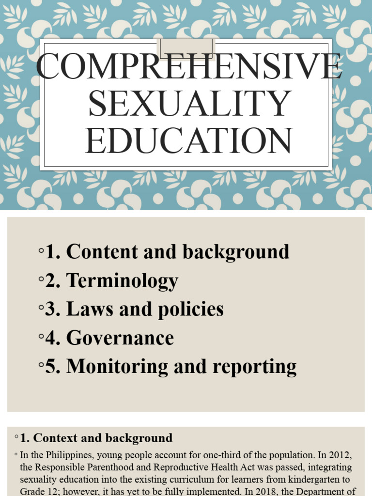 Comprehensive Sexuality Education | PDF | Sex Education | Curriculum