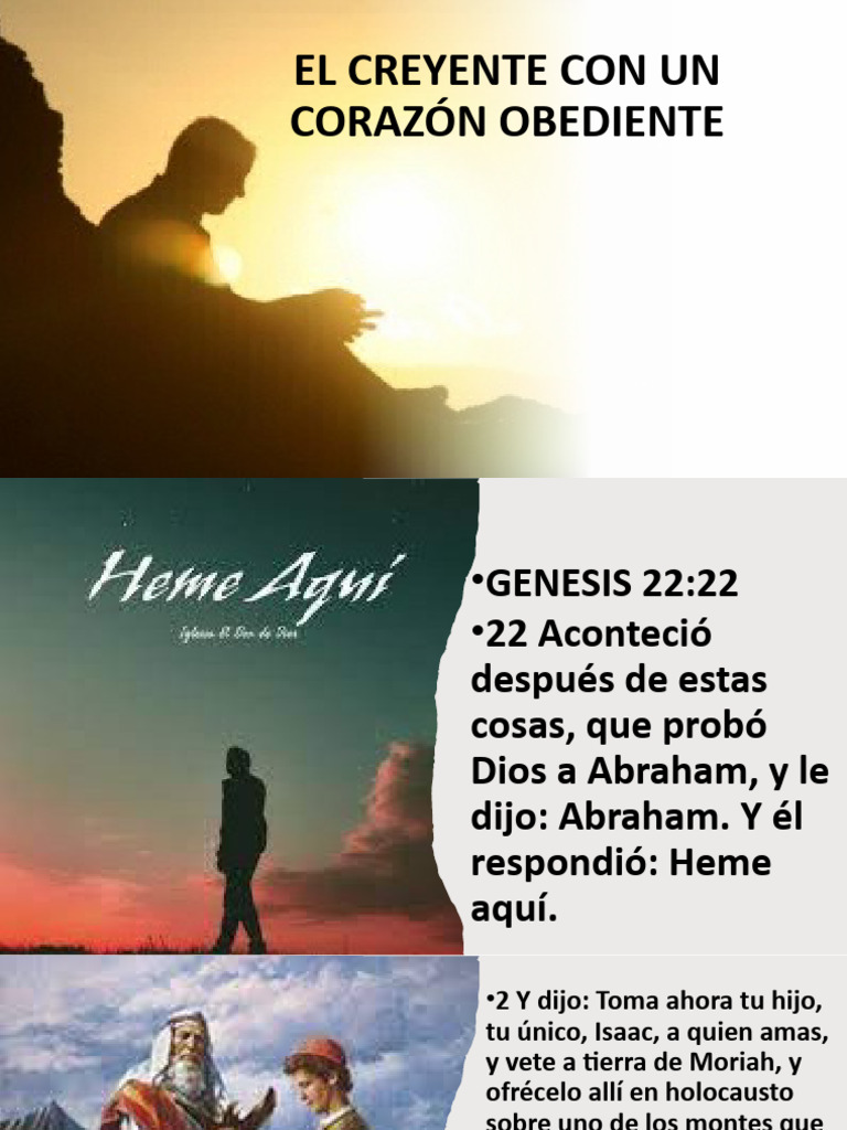 El Varon Con Un Corazón Obediente | PDF | Abrahán | Creencia religiosa ...