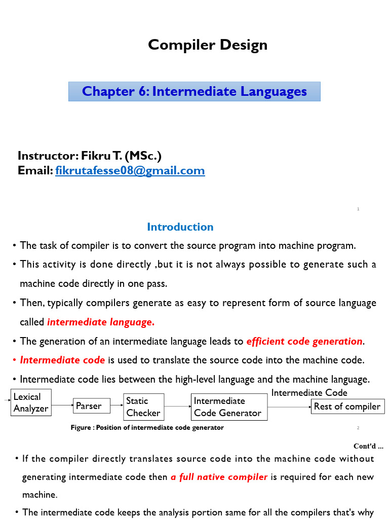 Chapter 6 Intermediate Languages Pdf Compiler Software