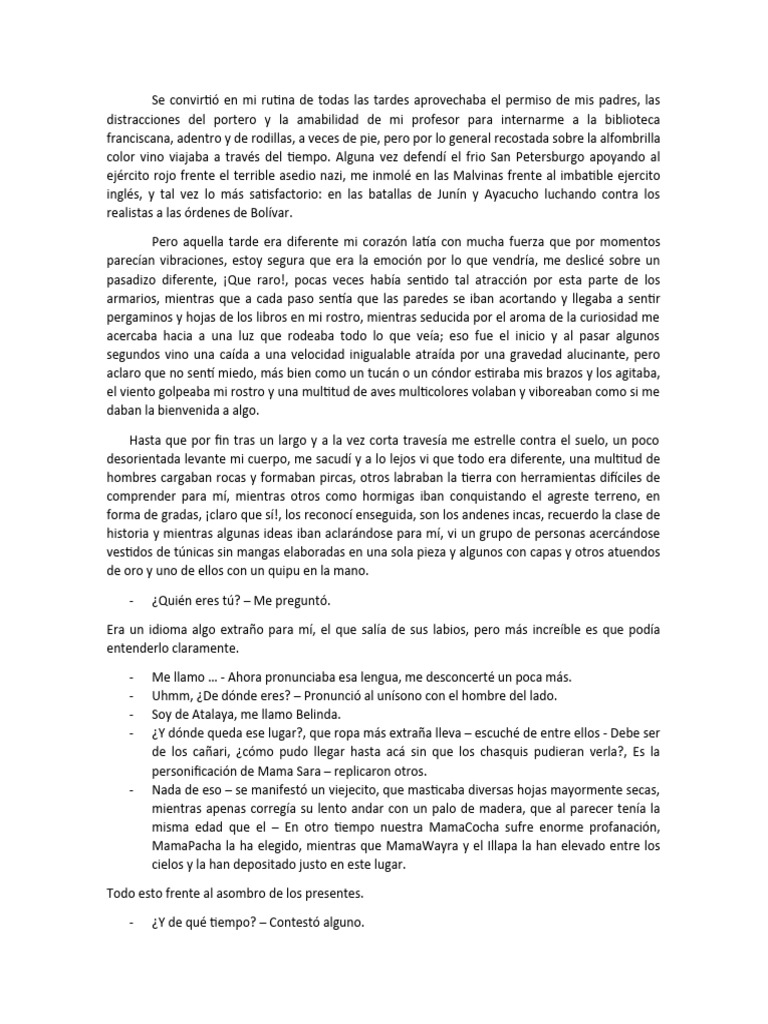 Cuento Sunaass | PDF | Imperio Inca