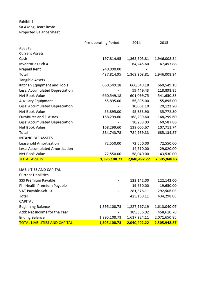 Sample Format FS | Download Free PDF | Book Value | Financial Economics