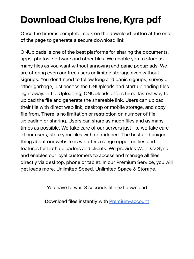 Download Kyra Irene's Clubs PDF | PDF