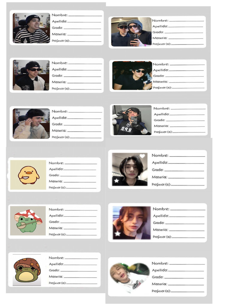 Etiquetas Escuela | PDF