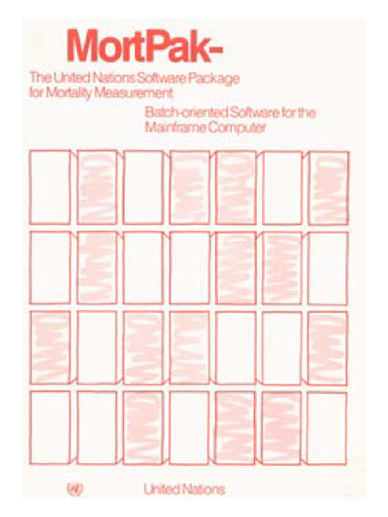 Un 1988 Mortpak The United Nations Software Package For Mortality Measurement Pdf Demography