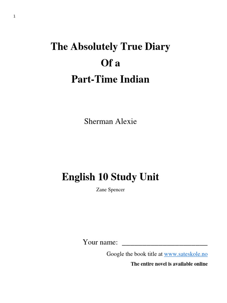 English 10 Novel Study Guide | PDF