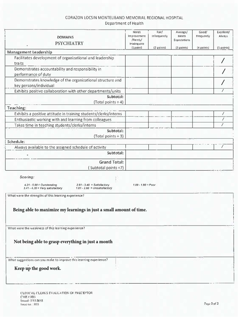 Borres - Psych Rotation | PDF | Patient | Communication