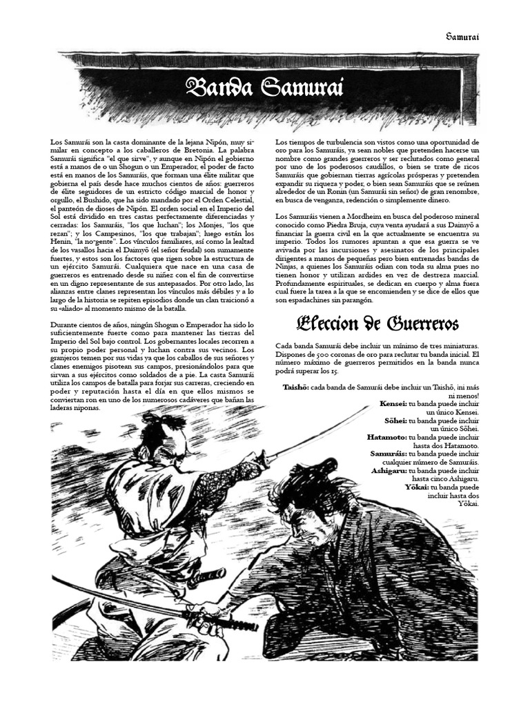 Mordheim Samurai | PDF | Samurai | Bushido