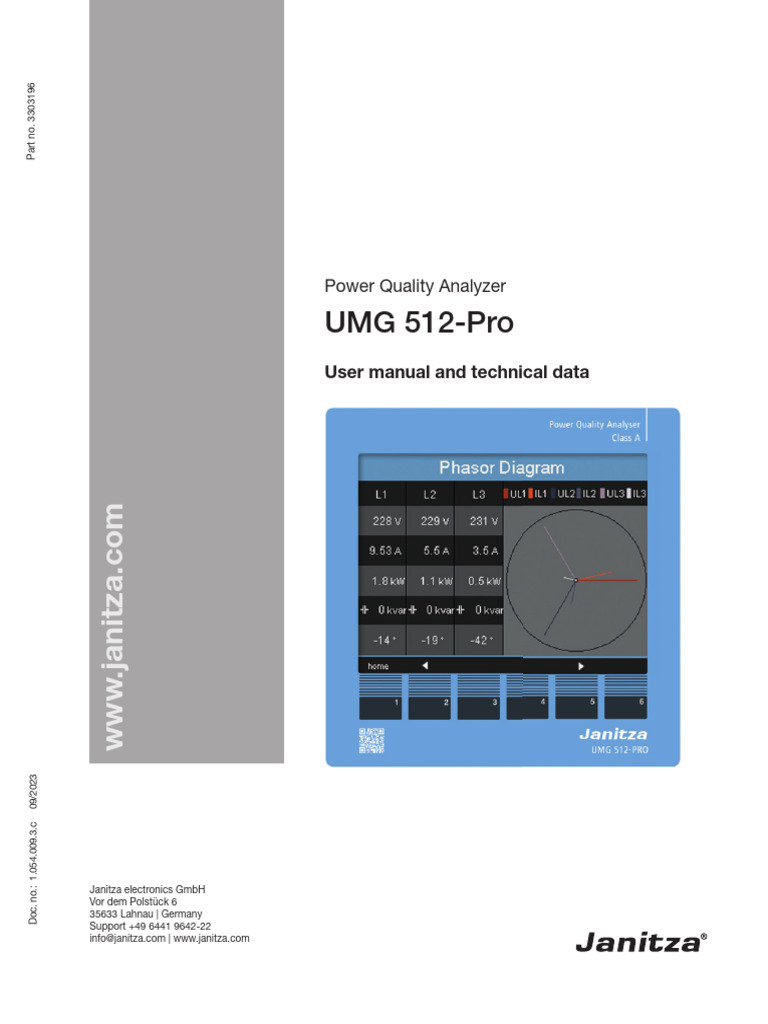 Janitza BHB Umg512pro en | PDF | Transformer | Switch