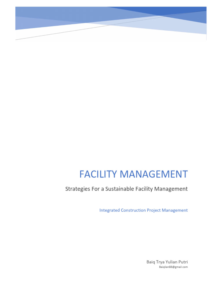 Strategies For A Sustainable Facility Management | Download Free PDF ...