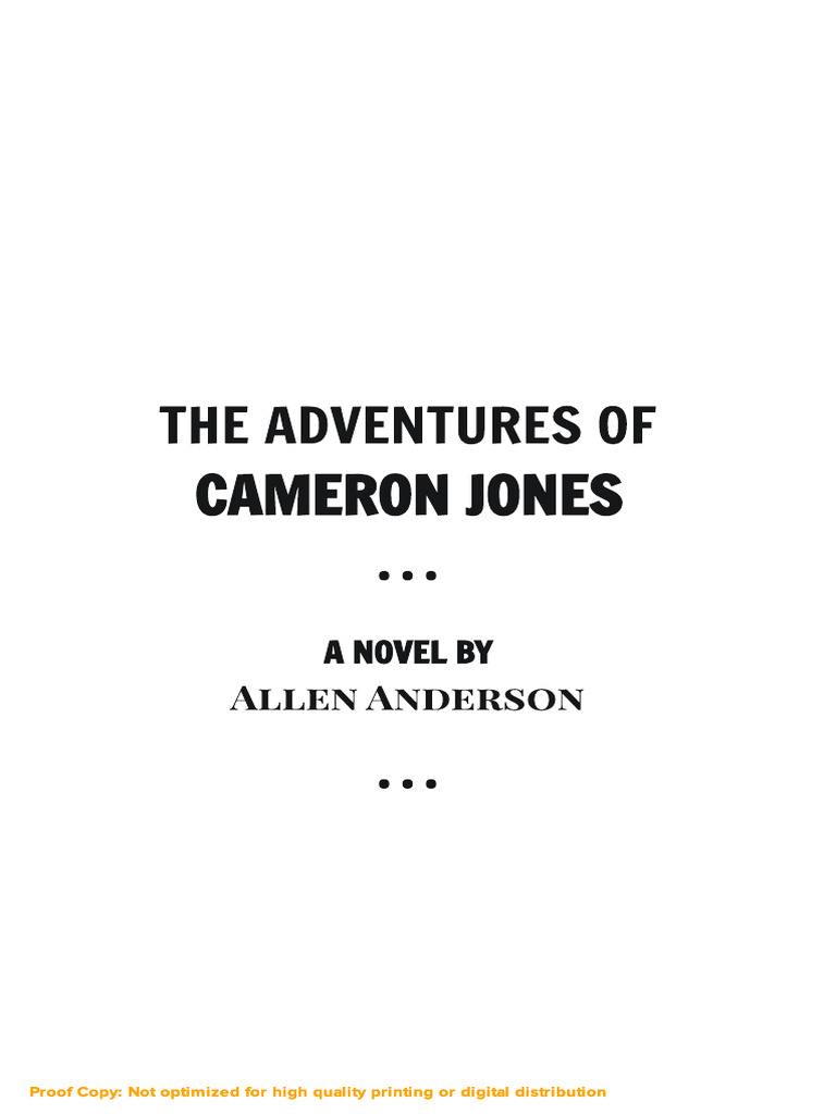 The Adventures of Cameron Jones | PDF