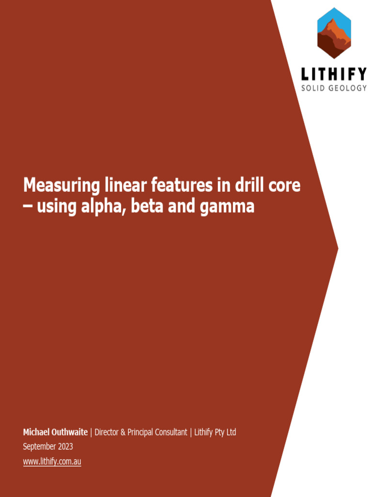Measuring Linear Features in Drill Core 1693480506 | PDF