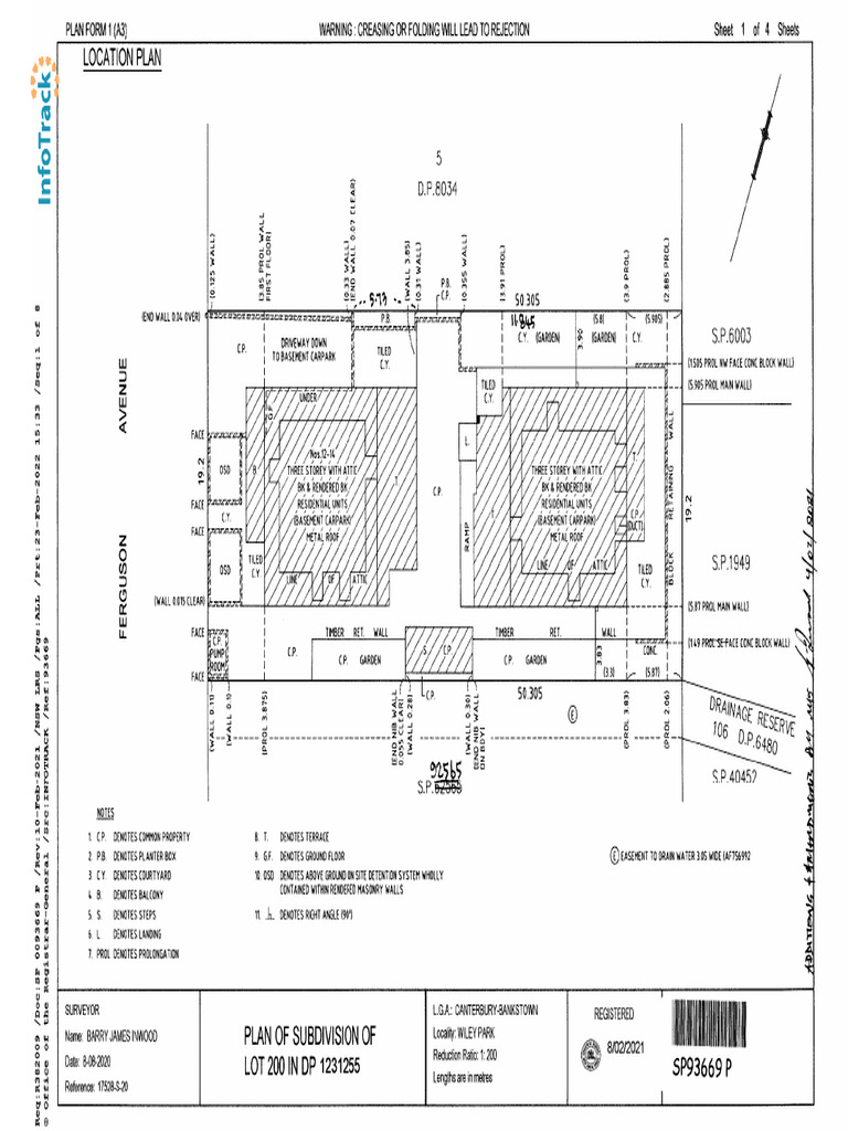 NSW Plan - Strata Plan 93669 | PDF