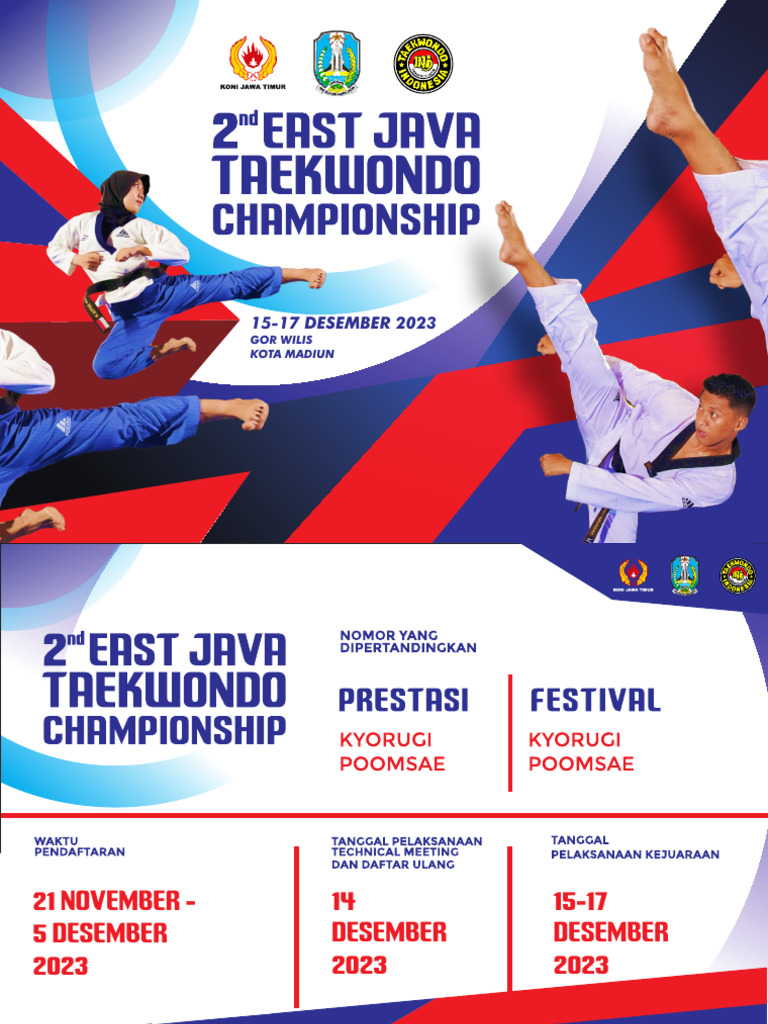 PROPOSAL 2nd EAST JAVA TAEKWONDO CHAMPIONSHIP | PDF