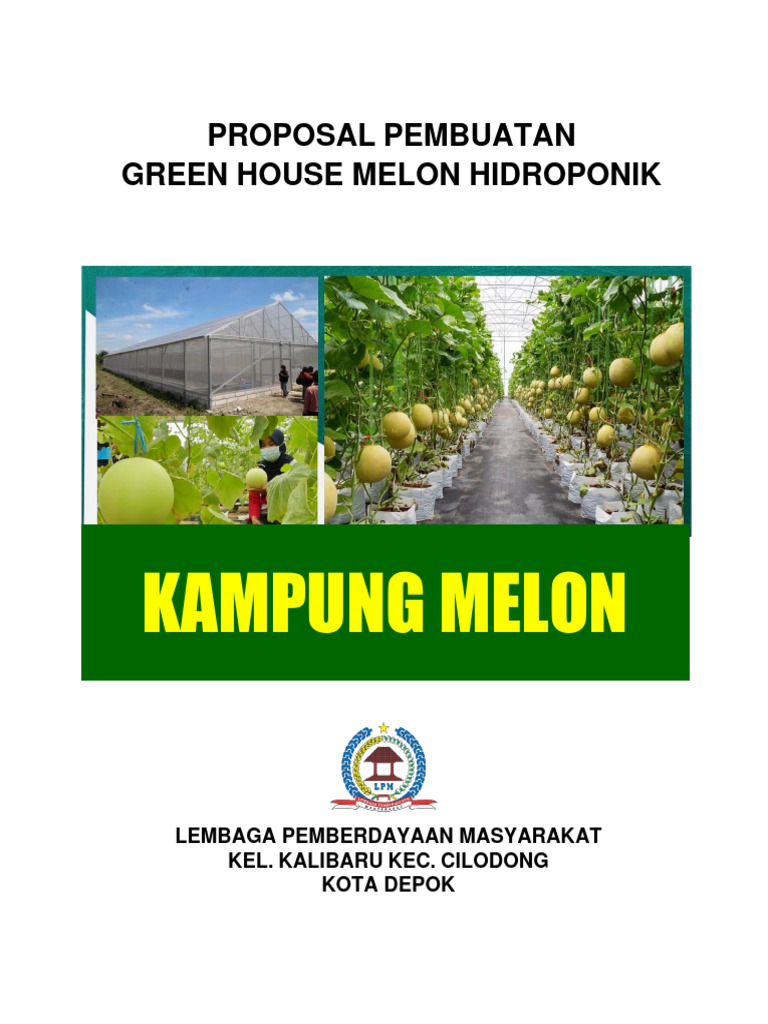 Proposal Greenhouse Melon Hidroponik | PDF | Griya & Taman